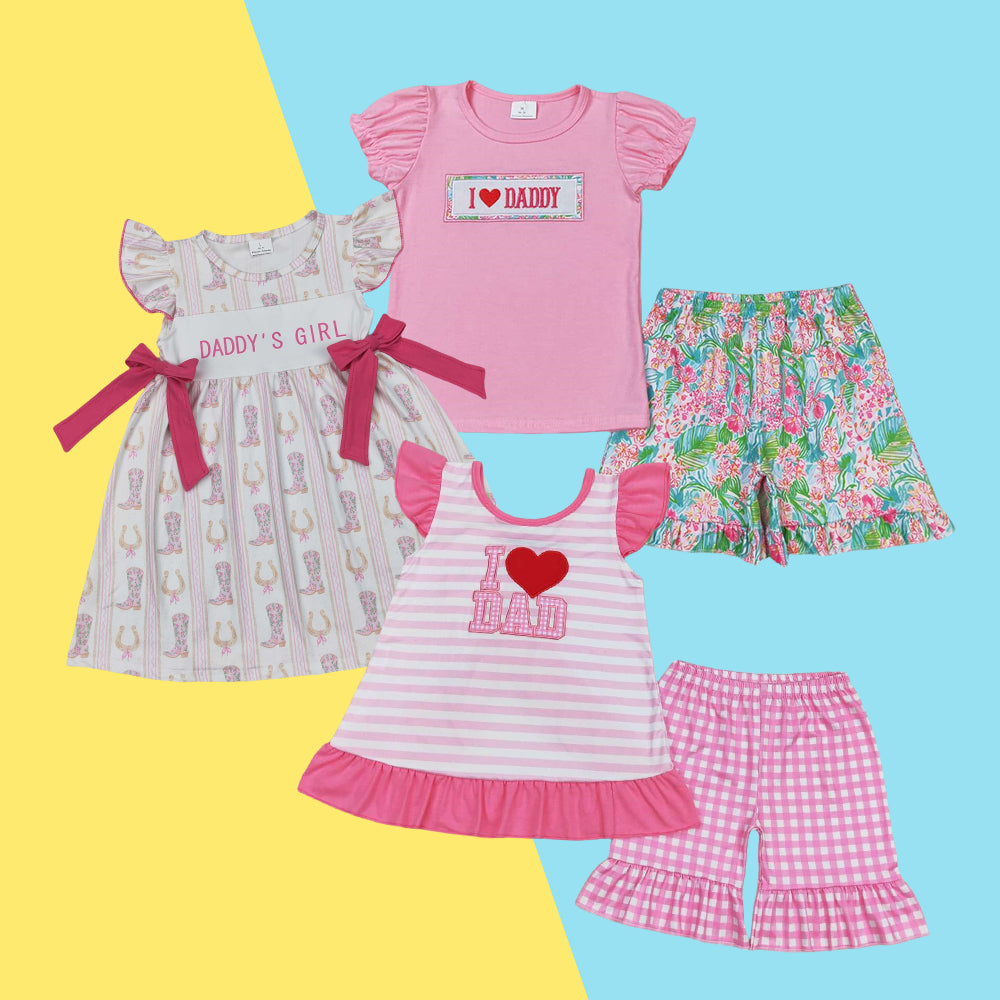 I Love Dady Sibling Girls Father's Day Outfit Dress – Yiwu Yifan ...